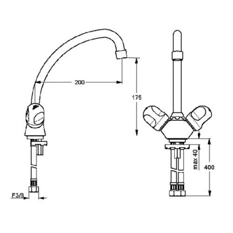 IDEAL STANDARD ΜΠΑΤΑΡΙΑ ΚΟΥΖΙΝΑΣ ΝΙΠΤΗΡΑ ΜΕ ΠΟΜΟΛΑ