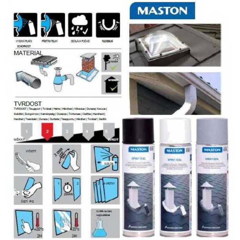 MASTON ΣΠΡΕΙ ΜΟΝΩΤΙΚΟ ΣΦΡΑΓΙΣΗΣ ΔΙΑΡΡΟΩΝ MASTON SEAL 500ML ΓΚΡΙ