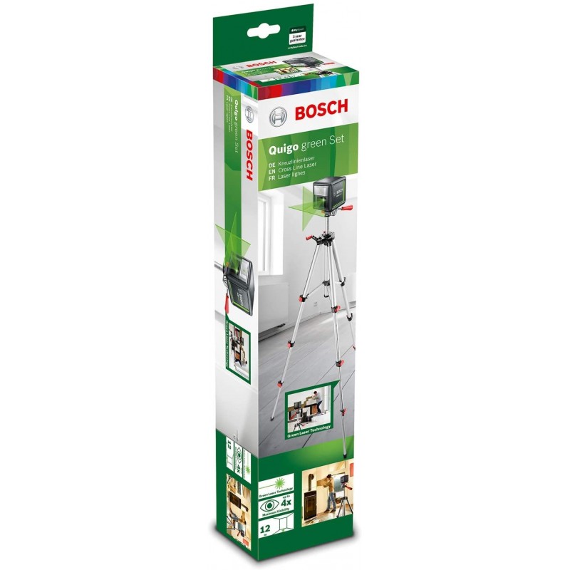 BOSCH QUIGO GREEN ΛΕΙΖΕΡ ΑΛΦΑΔΙ ΑΚΤΙΝΩΝ ΜΕ ΤΡΙΠΟΔΑ BOSCH
